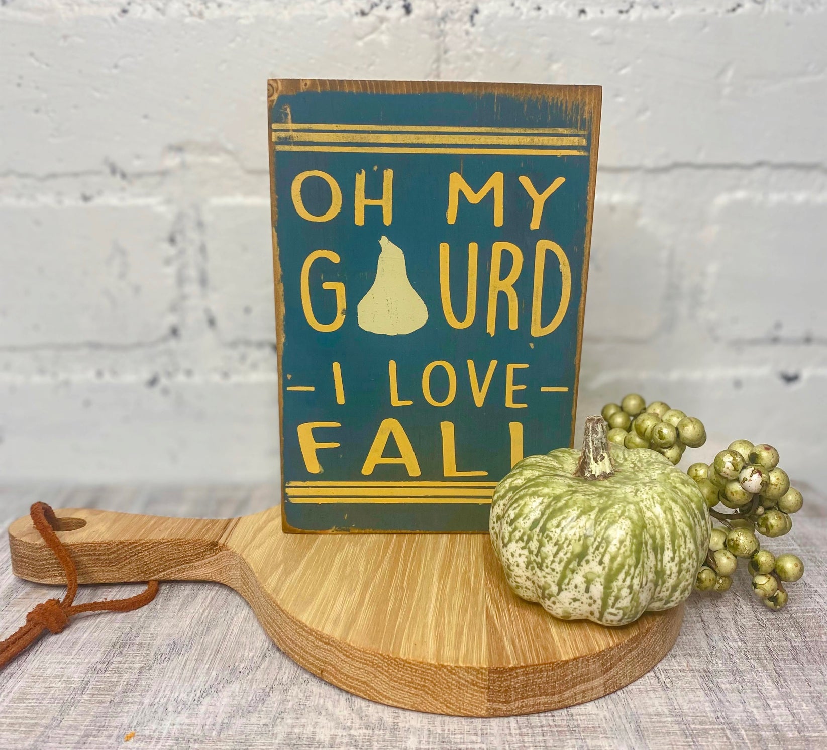 Oh my gourd I love fall | mini sign | Fall Sign | – ThisOldBarnCreations